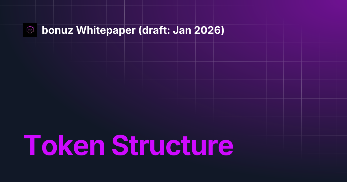 Dual-Token Structure | Bonuz Whitepaper (draft 05/2024)
